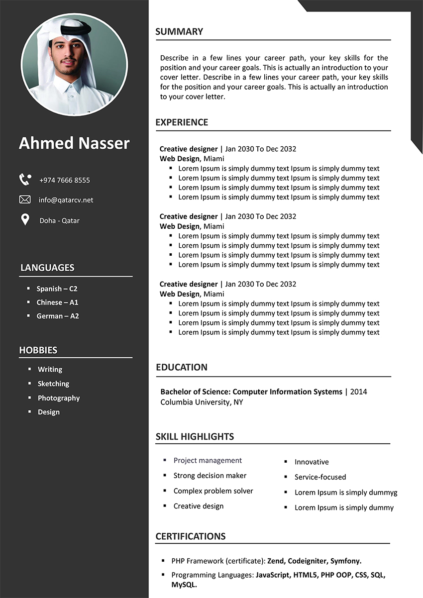 Qatar CV | cv03
