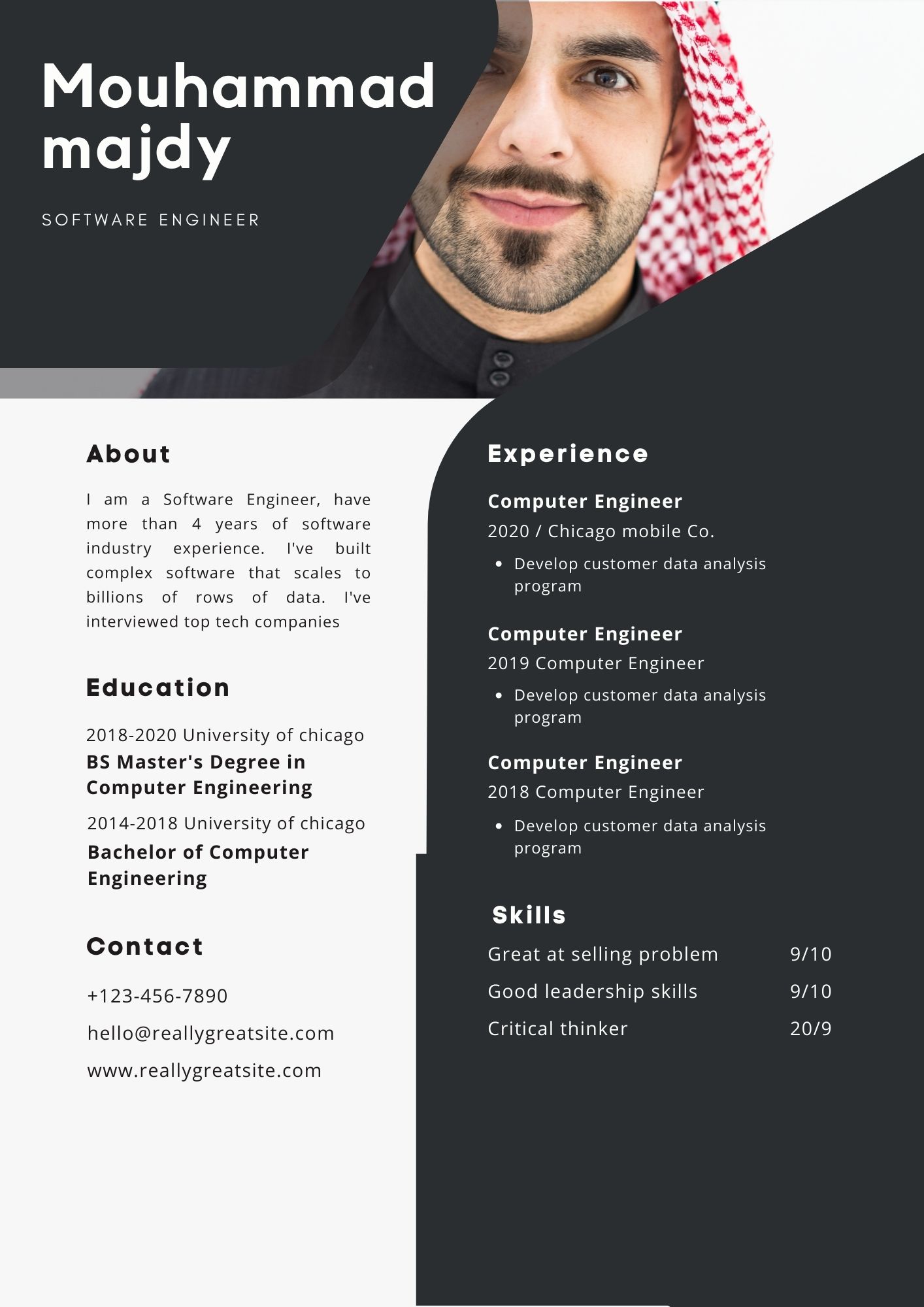 Qatar CV | خدمة تصميم Arabic cv – English cv قطر